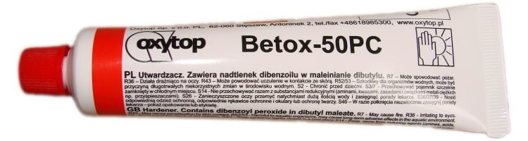 NOVOL BETOX 50PC Utwardzacz do szpachli, żywicy 50 5022 za 9,35 zł z ...