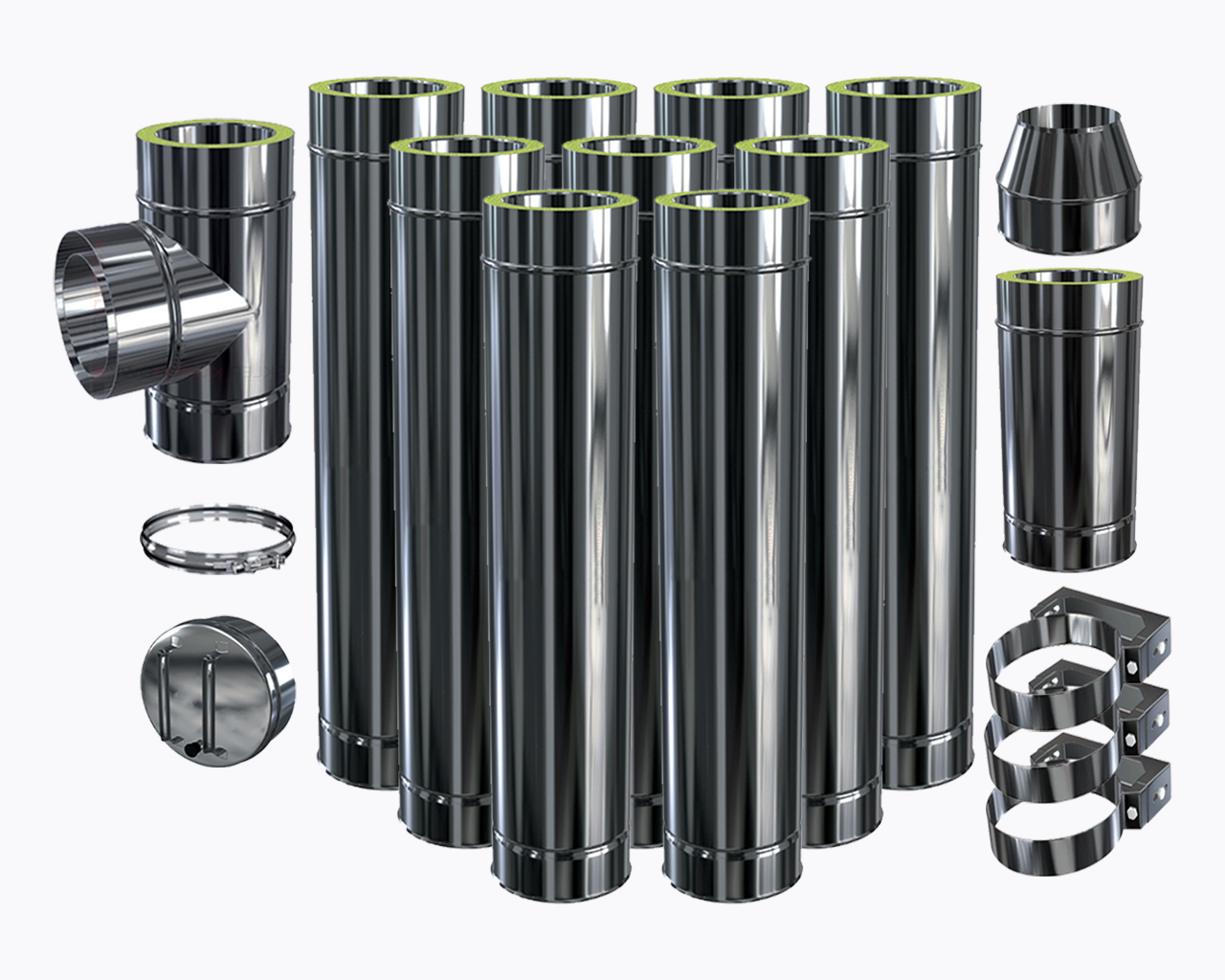 Komin KWASOODPORNY IZOLOWANY 10m fi 130 ZEWNĘTRZNY • Cena, Opinie • Systemy kominowe 6785466193 ...