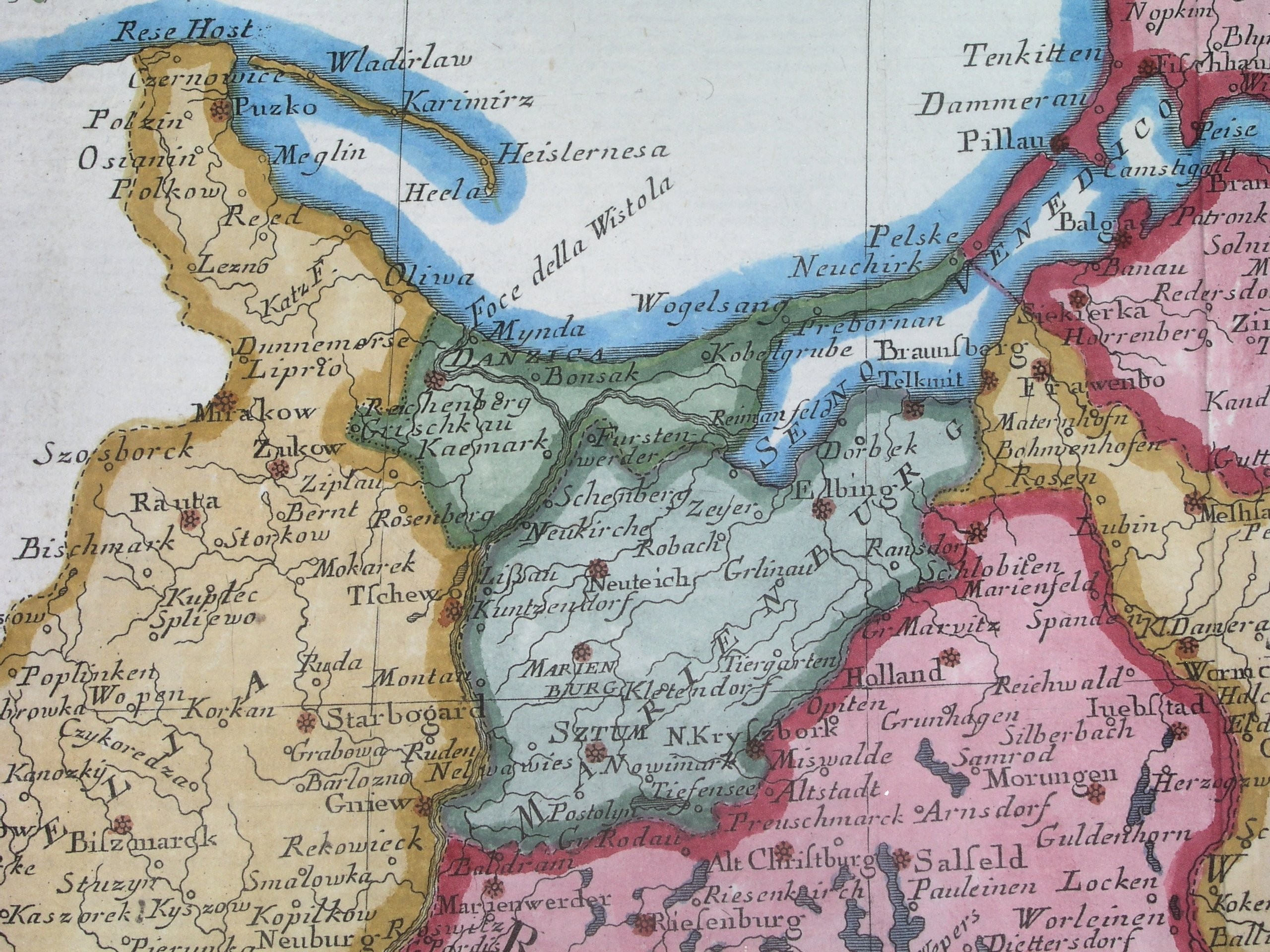 1785 MAPA PRUSY POMORZE GDAŃSK OLSZTYN GDYNIA - 7689064513 - oficjalne ...