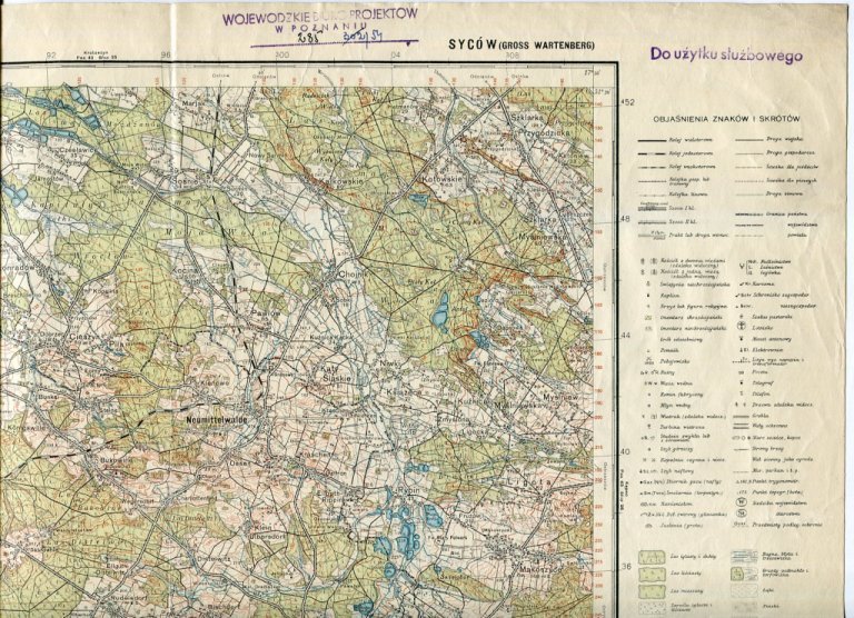 SYCÓW TWARDOGÓRA :: mapa wojskowa WIG : 1934 - 7404634734 - oficjalne ...