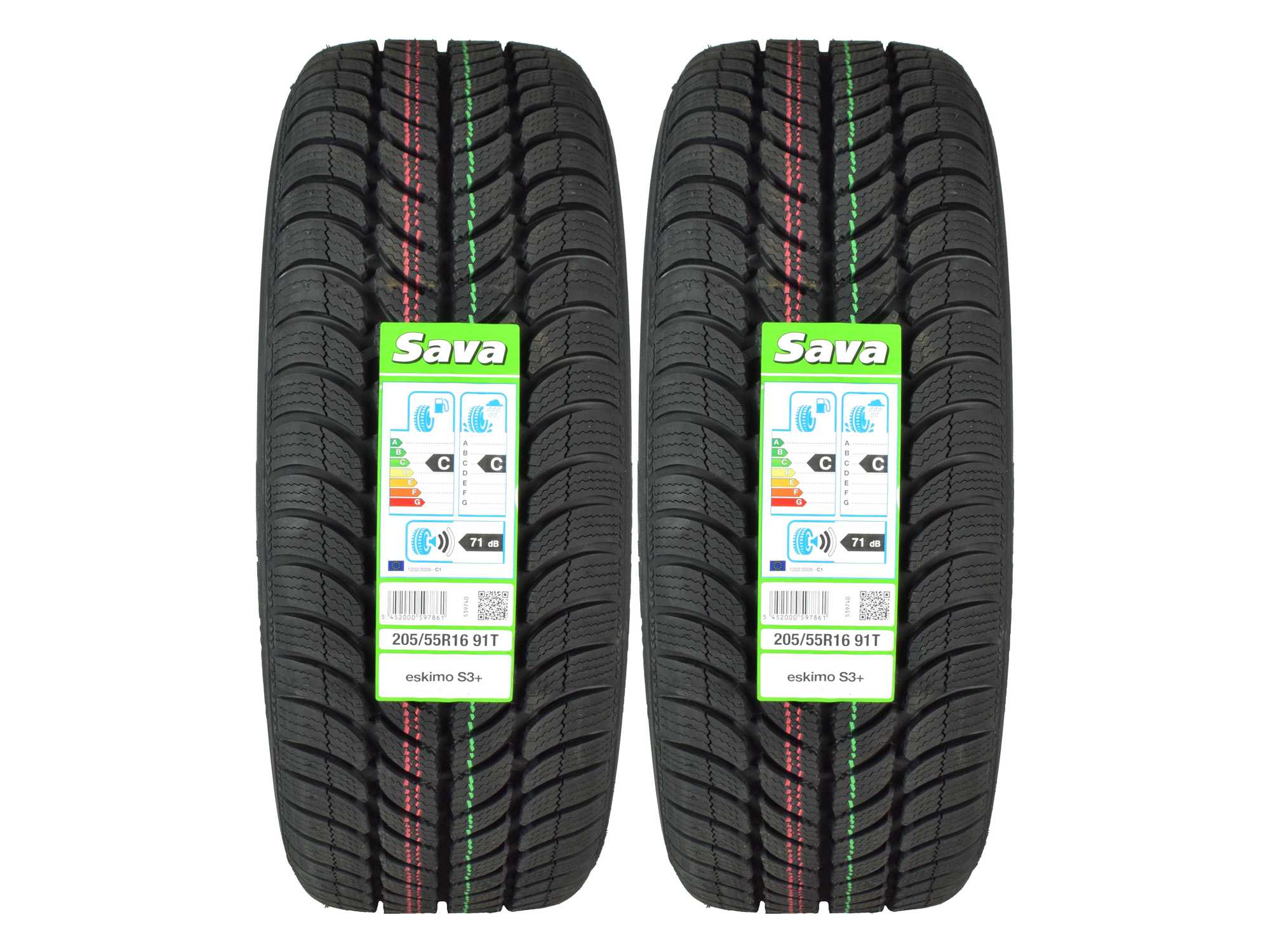 4 Opony zimowe 205/55R16 SAVA Eskimo S3+ - 7417067591 - oficjalne archiwum allegro
