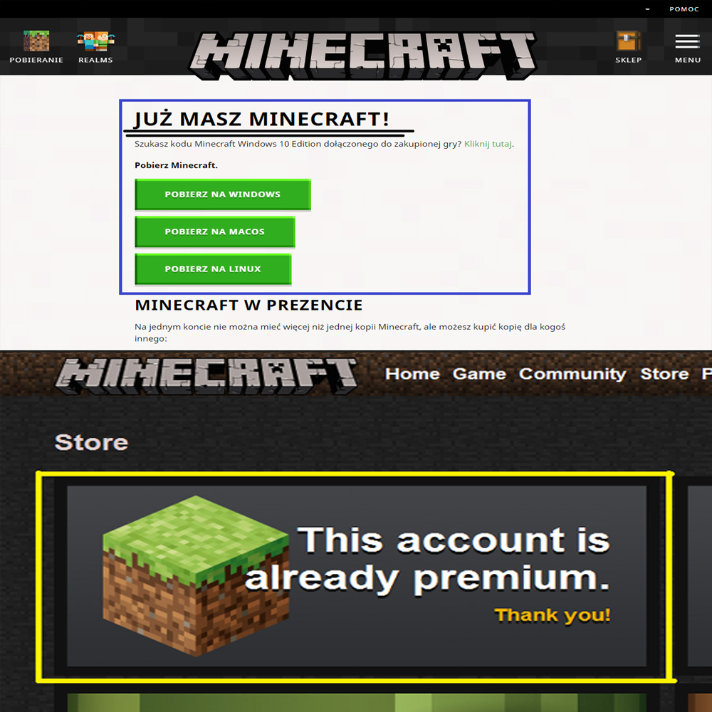 Minecraft PREMIUM ZMIANA HASŁA + Prezenty 24/7 - 7228092956 - oficjalne ...