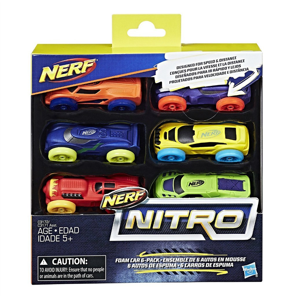 NERF NITRO REFILL FORAM CARS AUTKA RESORAKI 6-PAK - 7019115445 ...