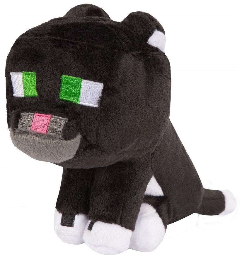 MINECRAFT KOTEK PLUSZAK MASKOTKA KOT FIGURKA STEVE - 7676848320 ...