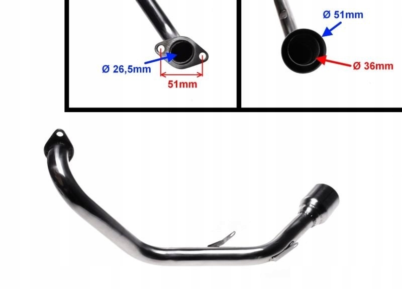 WYDECH TŁUMIK PRZELOT 125 150 GY6 SKUTER 4T ROMET - 6929247533 - oficjalne archiwum Allegro