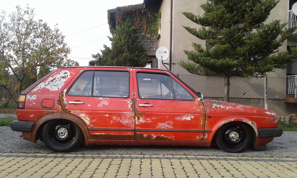 Vw Golf Ii Air Ride Cult Custom Rat Hot Rod Style 7115606668 Oficjalne Archiwum Allegro