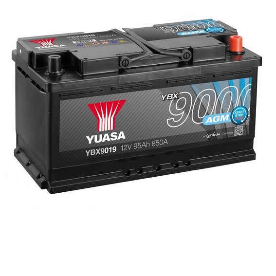 Akumulator YUASA 9000 95AH 850A P+ YBX9019 AGM - 7231515539 - oficjalne archiwum Allegro