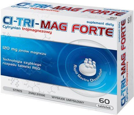 Ci-Tri-Mag Forte 60 tabletek MAGNEZ DLA DOROSŁYCH - 7186923530 ...