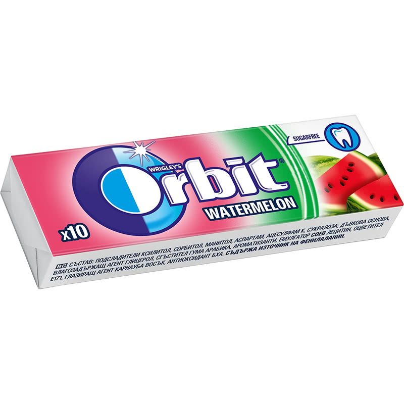 GUMA ORBIT WATERMELON ARBUZ 18g 10 drażetek - 7237376018 - oficjalne ...