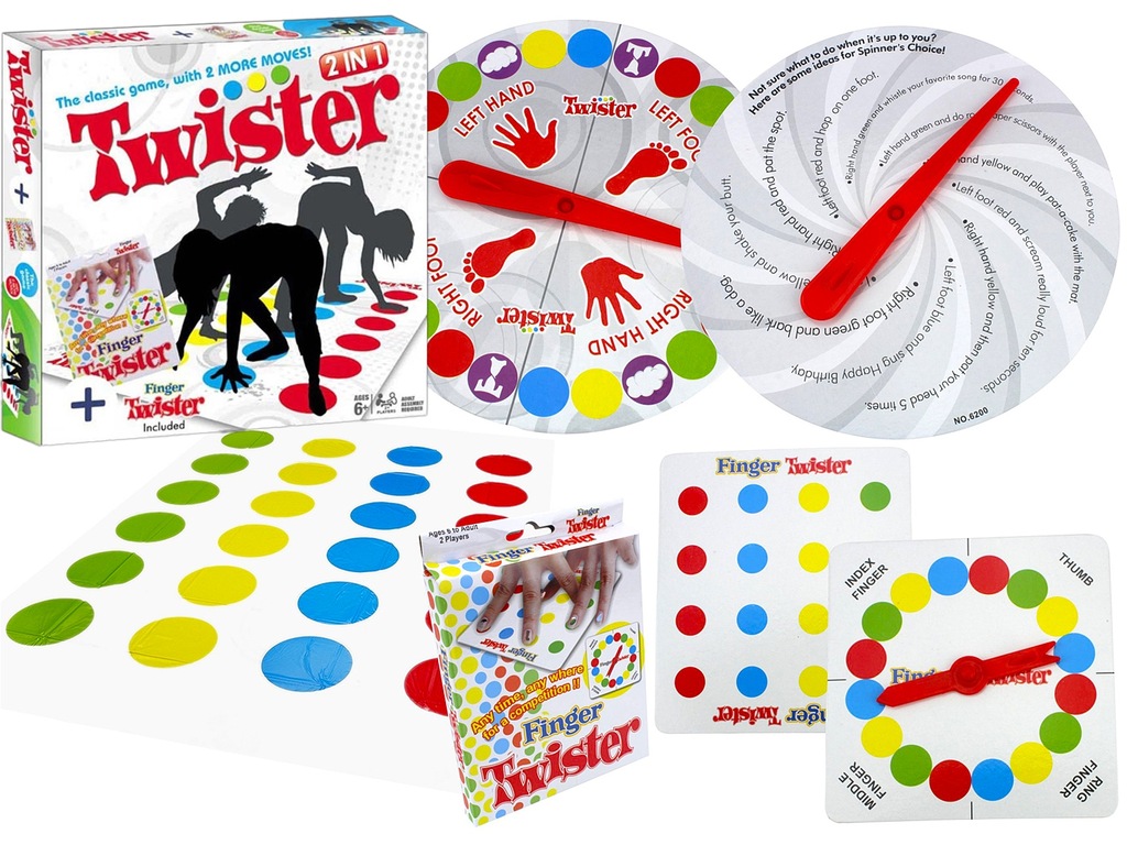 Twister 2w1 Gra Zręcznościowa Klasyczny + Finger - 7701668565 ...