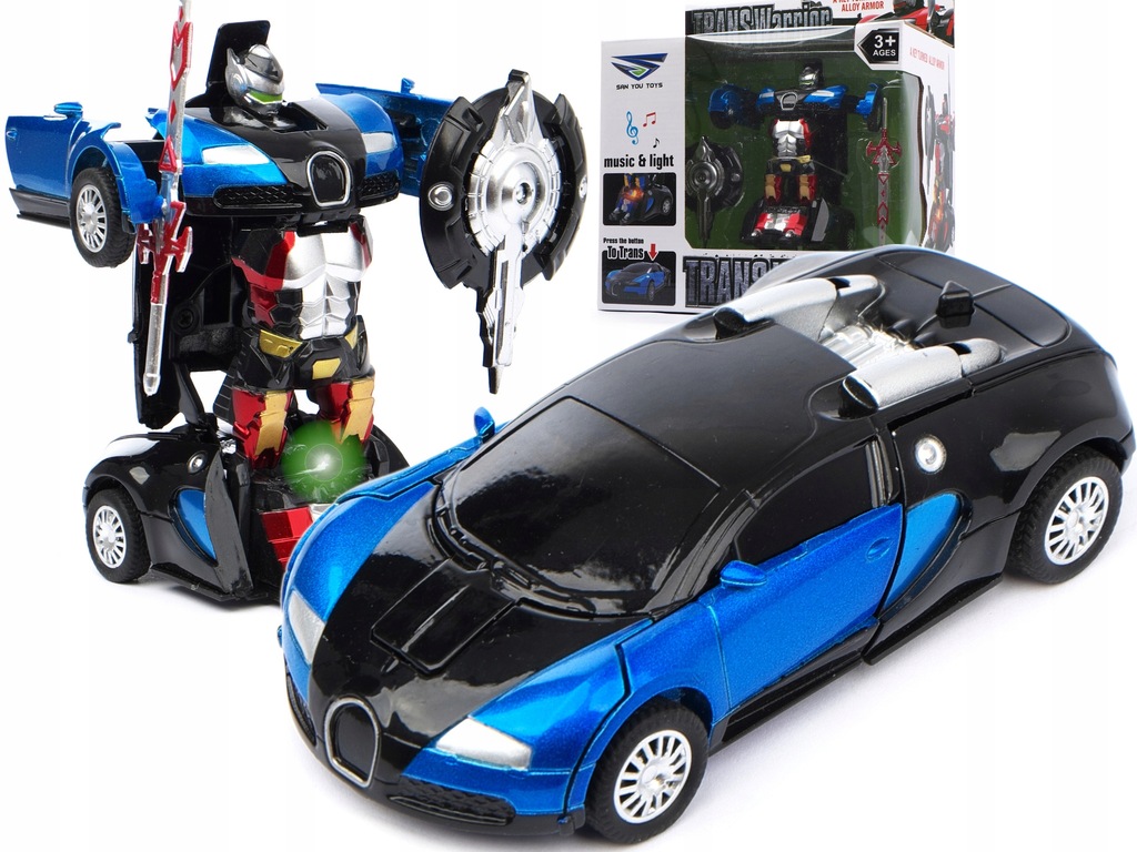 AUTO ROBOT TRANS WARRIOR FIGURKA SAMOCHÓD NAPĘD - 7661658618 ...