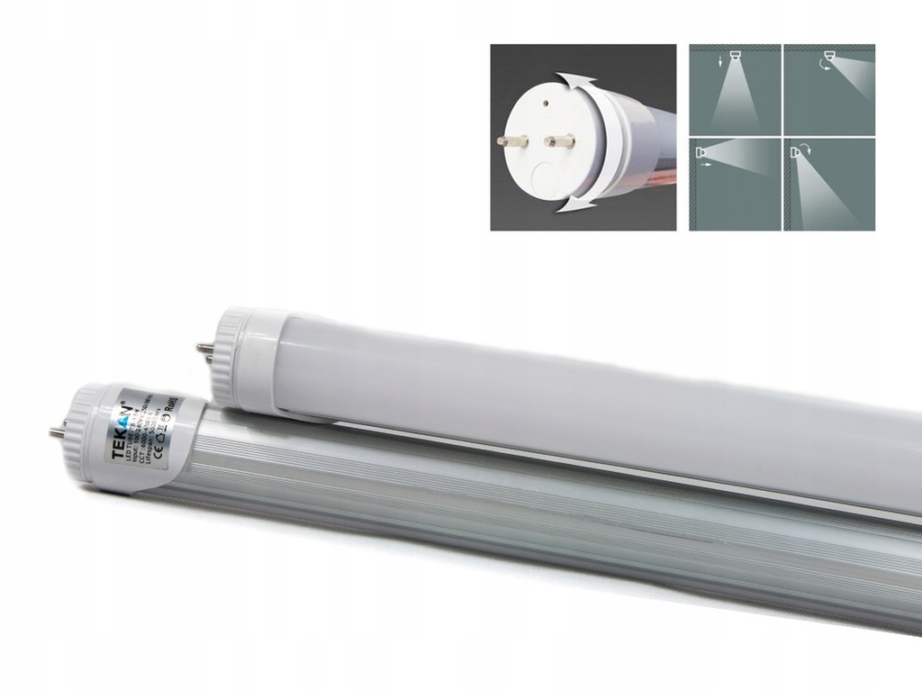 ŚWIETLÓWKA LED T8 9W 60CM EPISTAR OBROTOWA JAKOŚĆ - 7385938938 ...