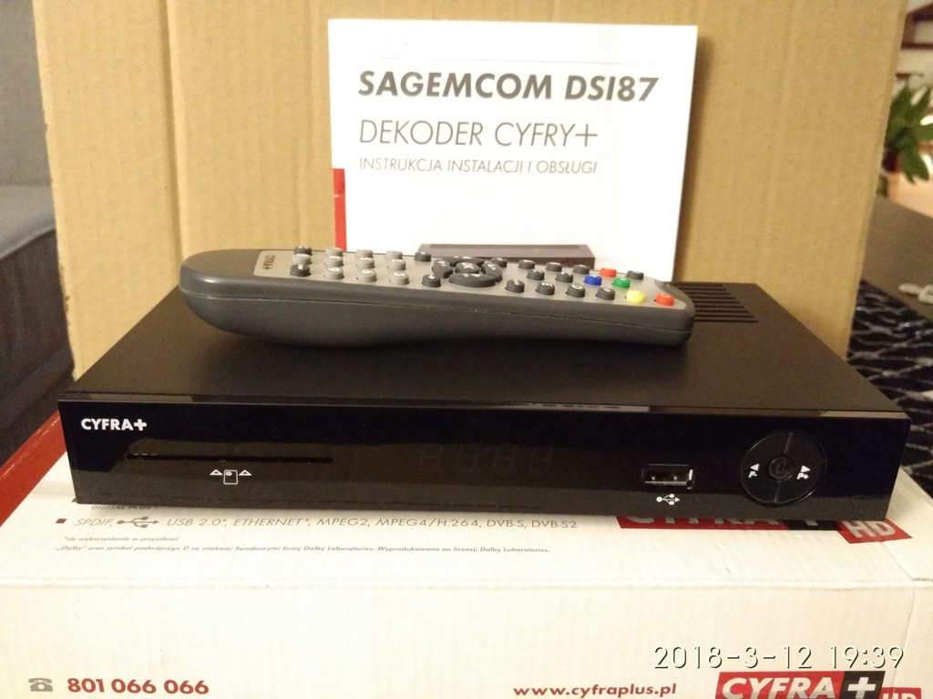 Dekoder Sagemcom DS187 HD - 7252056390 - oficjalne archiwum Allegro
