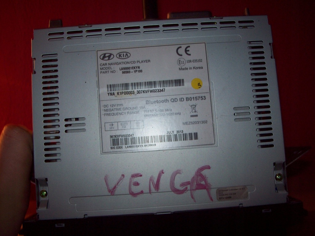 RADIO NAWIGACJA NAVI HYUNDAI KIA VENGA 96560-1P100 - 7233691192 - oficjalne archiwum Allegro