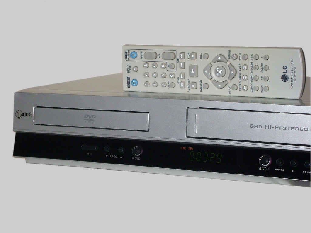 LG Combo DVD-VHS 6GŁOWIC SP/LP Mp3 JPEG DiVX PILOT - 7627695565 - oficjalne archiwum Allegro