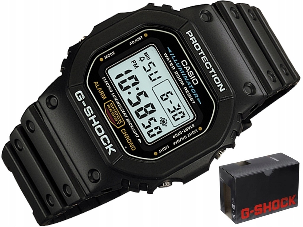 MĘSKI ZEGAREK CASIO G-SHOCK DW-5600E-1 3+3 LATA - 7638073519 ...