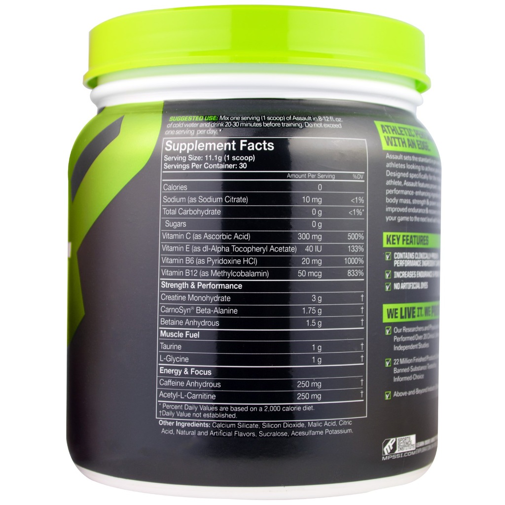 MUSCLE PHARM ASSAULT SPORT !! PRE-WORKOUT USA - 6754786396 - oficjalne ...