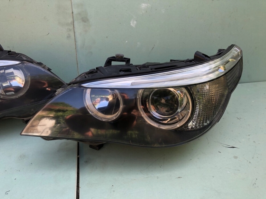 LAMPY BMW E60 BI XENON KSENON HELLA KOMPLETNE EURO - 7534236624 ...