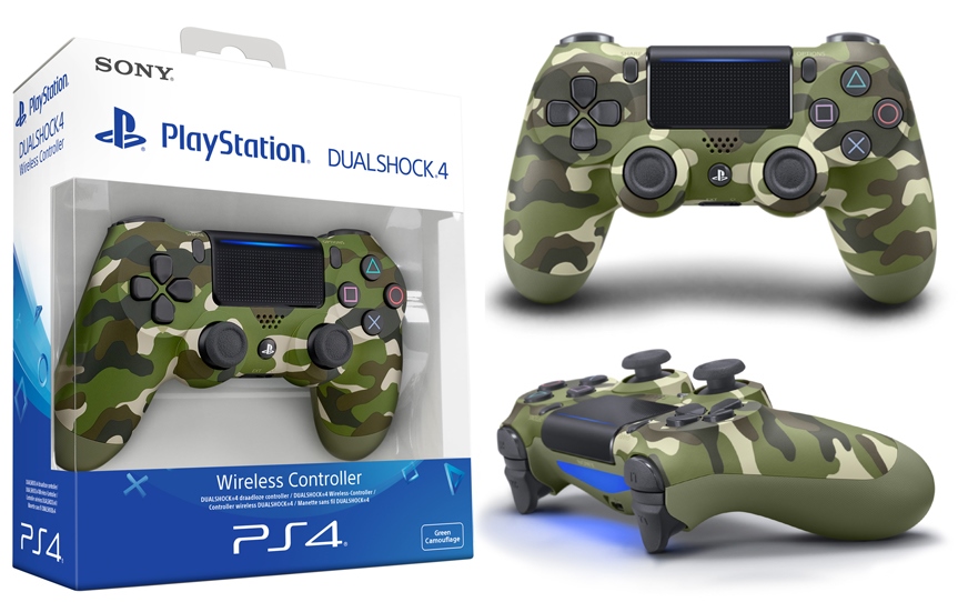 NOWY PAD SONY DUALSHOCK 4 V2 PS4 GREEN CAMOUFLAGE - 7343615051 ...