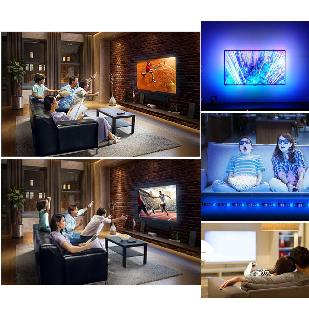 PODŚWIETLENIE LED TV DO TELEWIZORA TAŚMA RGB USB - 6922600264 ...