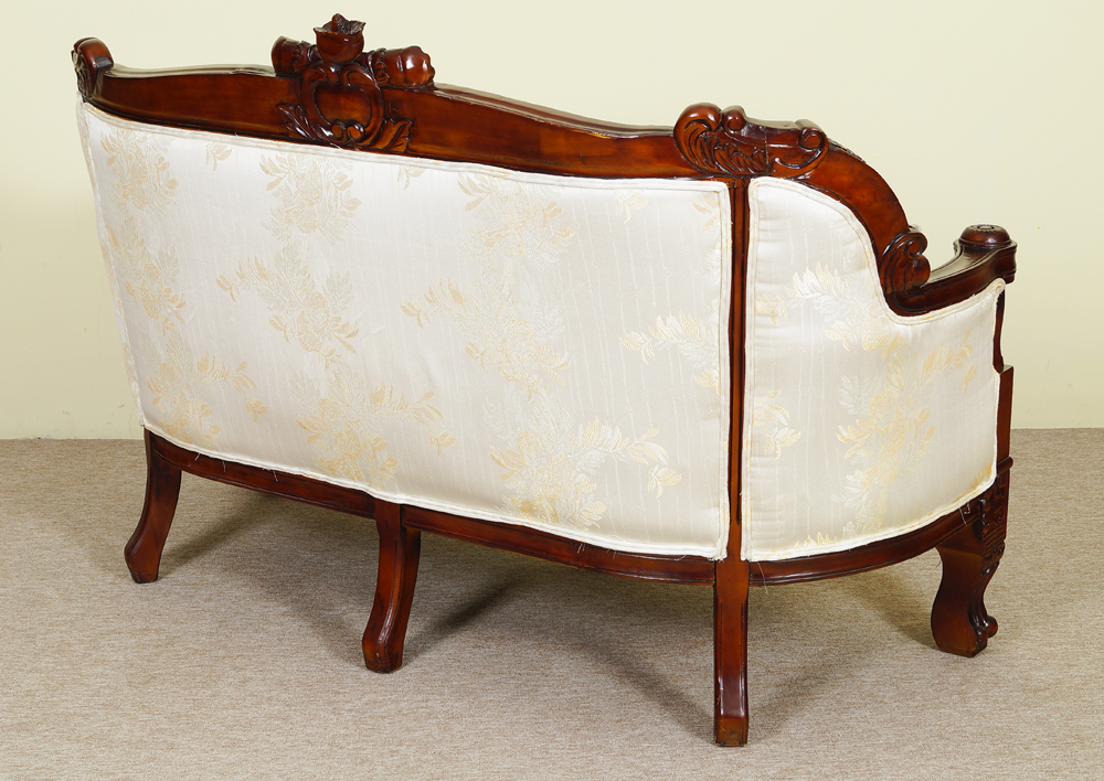 MEBLE STYLOWE KANAPA 2-osobowa mahoń 77768 - 7159753253 - oficjalne ...