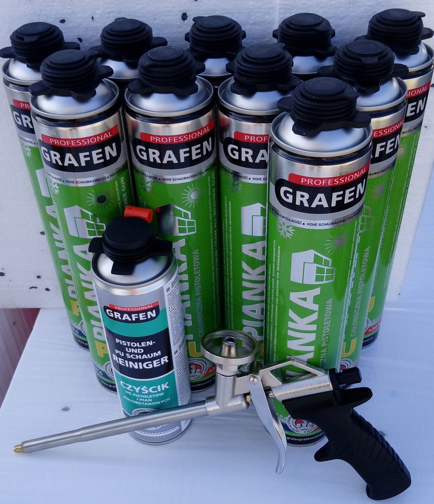 Piana pianka montażowa pistoletowa zestaw startowy - 7562712841 - oficjalne archiwum Allegro