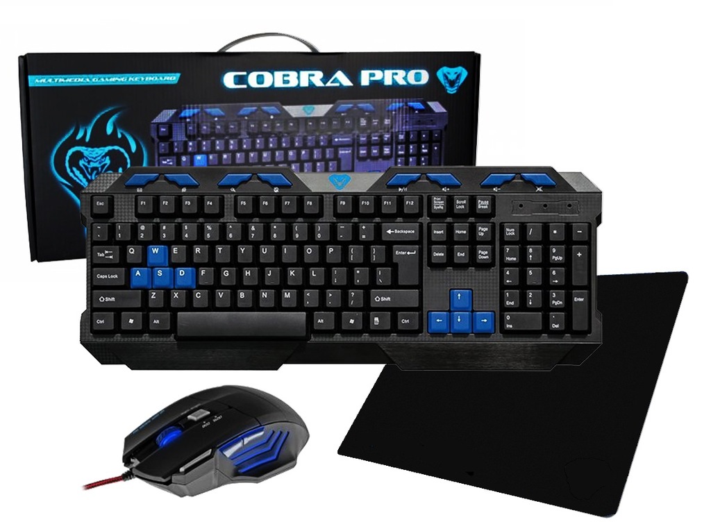 ZESTAW COBRA PRO KLAWIATURA + MYSZ + PODKŁADKA HIT - 6774409915 ... ZESTAW COBRA PRO KLAWIATURA + MYSZ + PODKŁADKA HIT - 6774409915 ...
