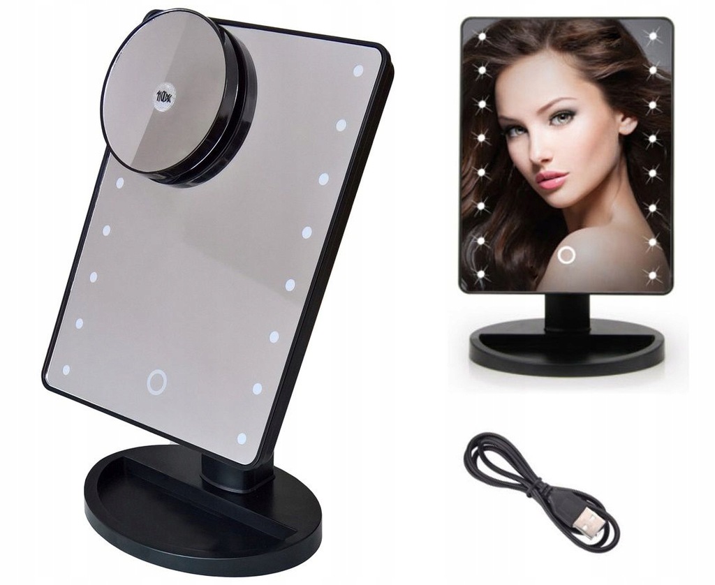 LUSTERKO KOSMETYCZNE PODŚWIETLANE LED - 7251400444 - oficjalne archiwum ...