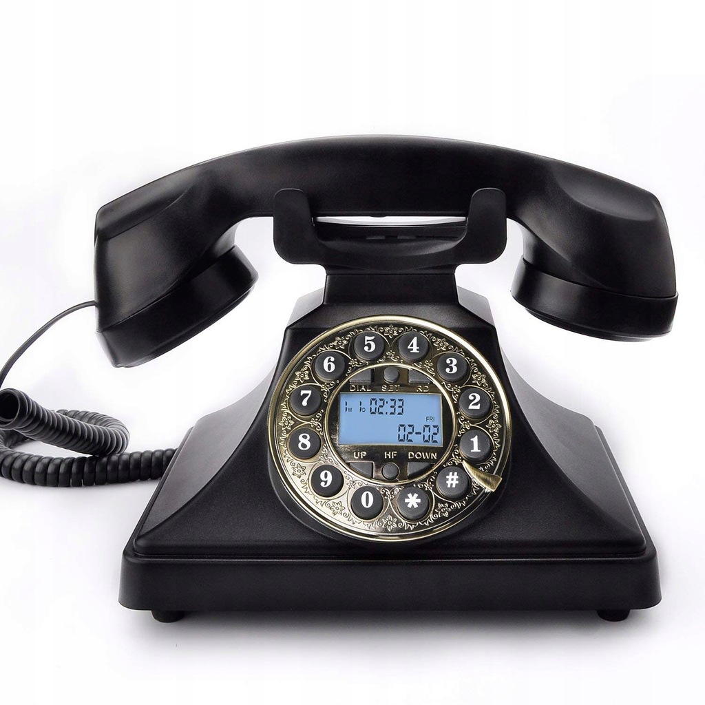 TT755 Telefon stacjonarny w stylu retro ekran LCD - 7438360925 ...