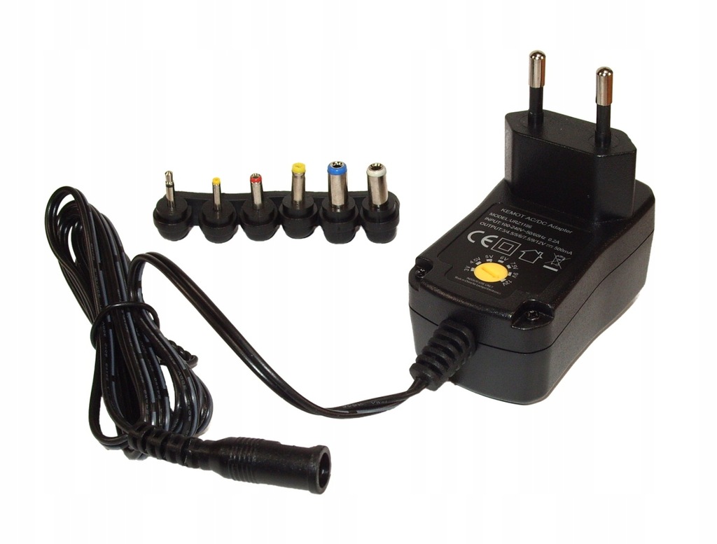 Zasilacz 3V 4,5V 5V 6V 7,5V 9V 12V 500mA URZ1186 - 6754917244 - oficjalne archiwum Allegro