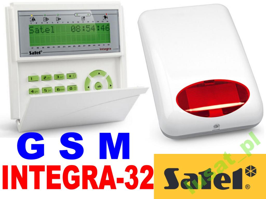 SATEL ALARM INTEGRA-32 LCD z GSM, SMS, ANDROID 7092067552 - Allegro.pl
