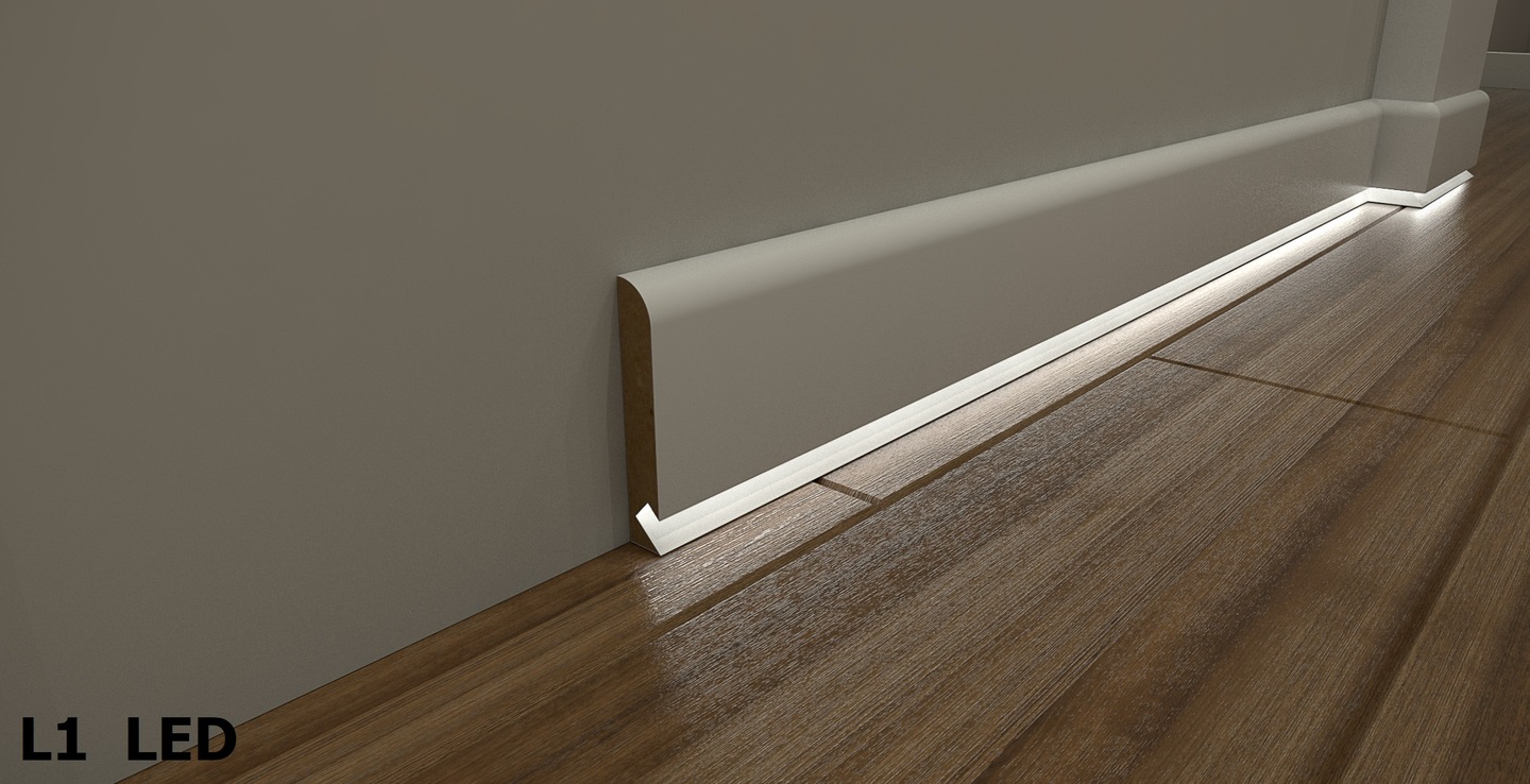 Nowość LISTWA PRZYPODŁOGOWA LED białe 16x100mm 7177047802 - Allegro.pl